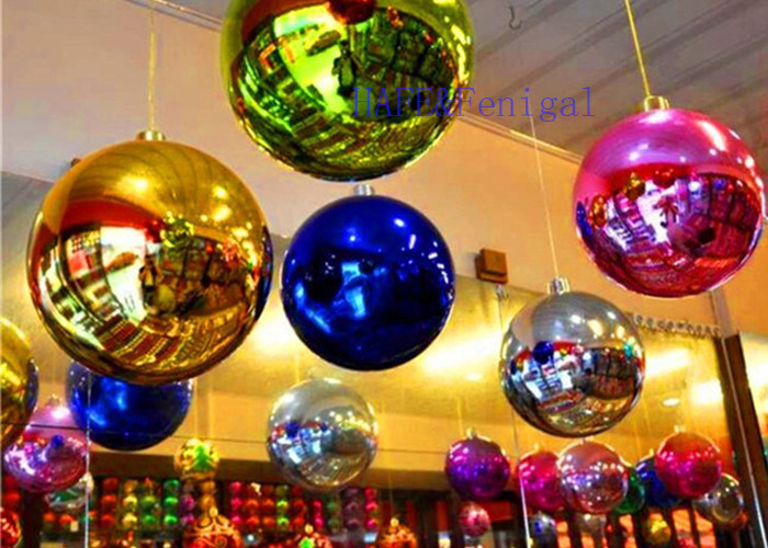 Custom Reflecting Giant Silver Inflatable Mirror Ball For Exhibition ...