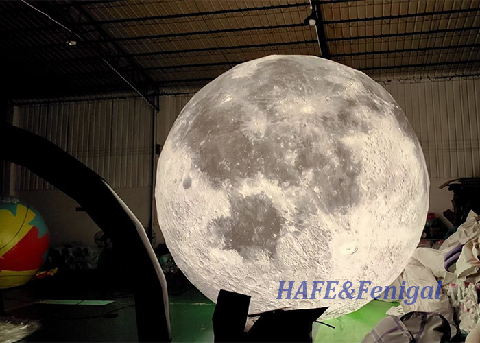 Decoration Advertising Inflatable 2.5M Moon Model With Led Light Large ...