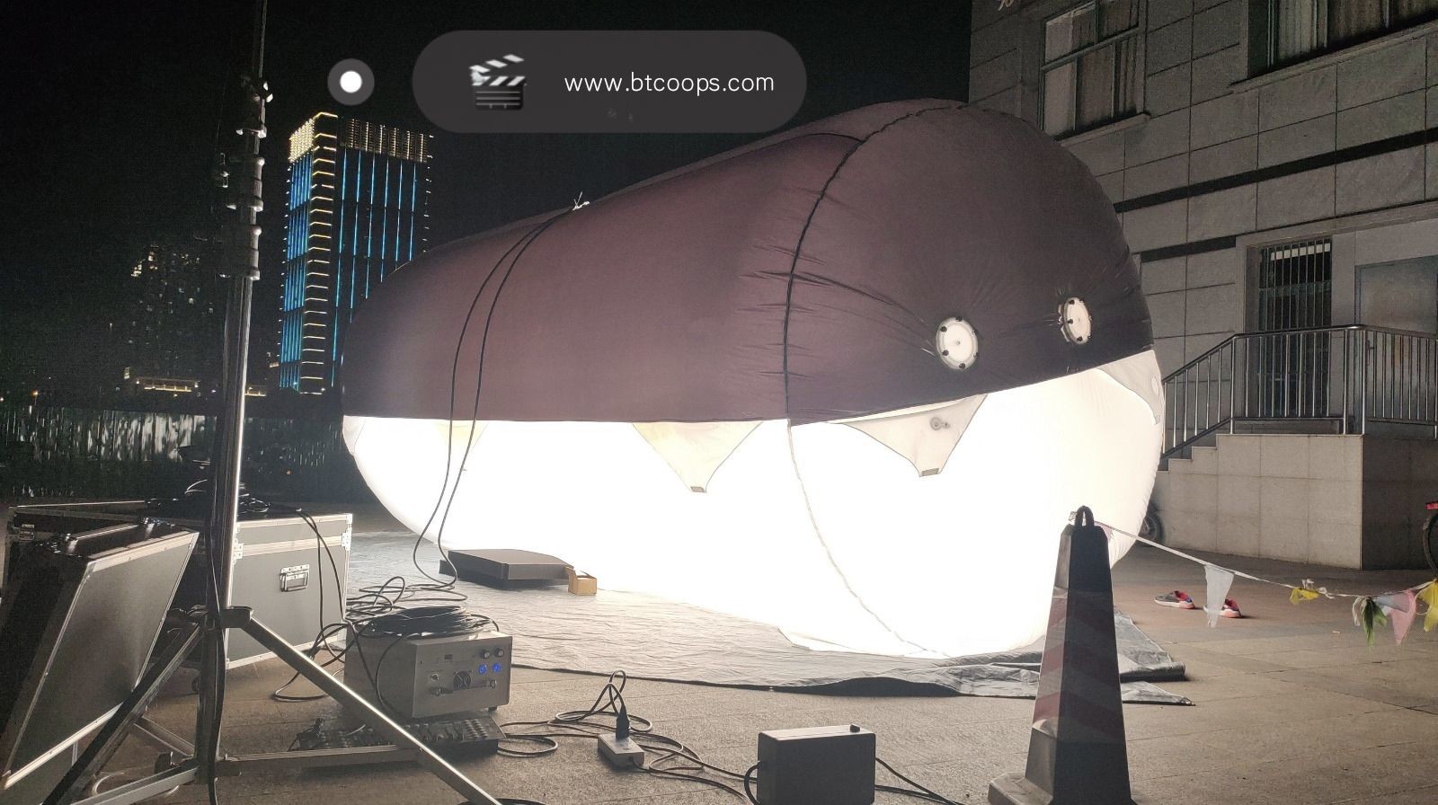 1.8kw Tube Helium Led DMX Control Open Indoor And Street Scenes Film ...